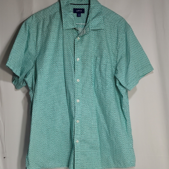 Apt. 9 | Shirts | Apt 9 Green Casual Button Down Shirt Short Sleeve ...